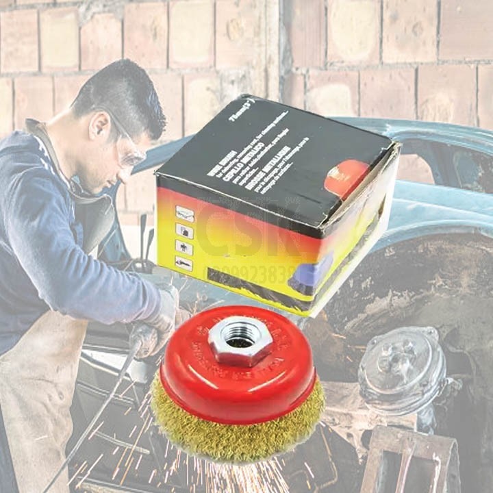 CSK Hardware ร้านฮาร์ดแวร์ที่ดีที่สุดในไทย ราคาถูก แปรงลวดรูปถ้วย 2.1/2"x10x1.50mm.